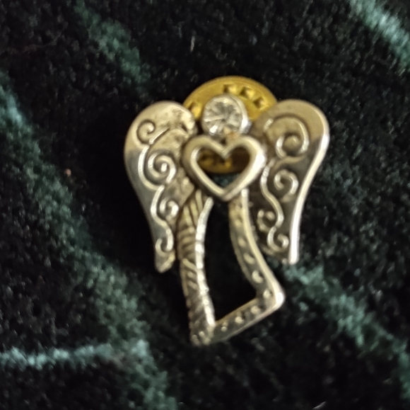 Vintage | Jewelry | Vintage Angel Diamond Lapel Pin | Poshmark